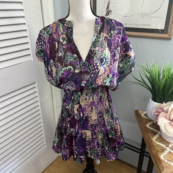 A.L.C. | Dresses | Alc Womens Dress 6 Purple Carly 0 Silk Sheer Chiffon ...